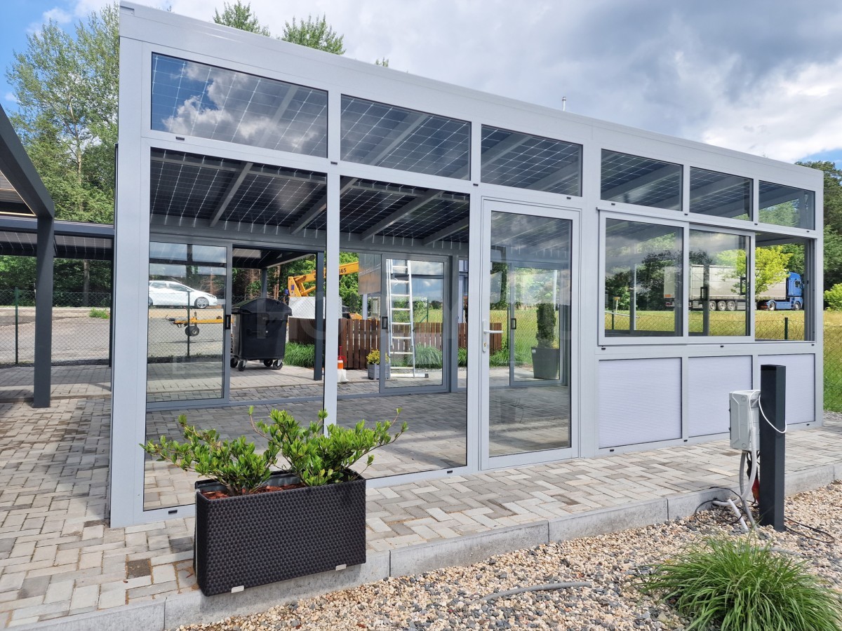 SOLAR ENERGO Wintergarten mit Photovoltaikanlage und Netzanbindung ...